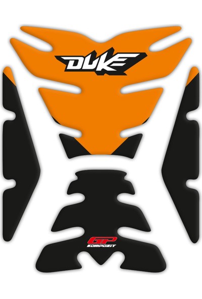 Gp Kompozit Ktm Duke 250 2011-2020 Uyumlu Tank Pad Seti Turuncu