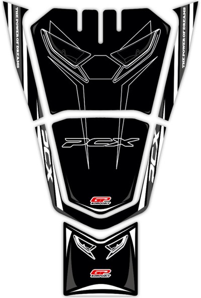 Gp Kompozit Honda Pcx 125 2021 Uyumlu Tank Pad Siyah Gp Kompozit Honda Pcx 125 2021 Uyumlu Tank Pad Siyah