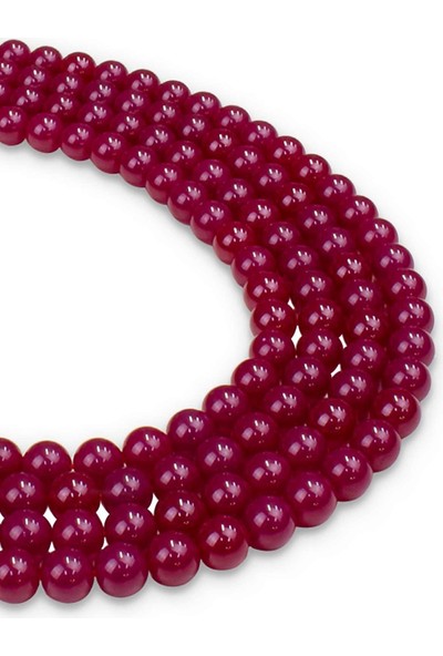 Dünya Doğal Taş 8 mm Yakut Doğal Taş Dizi