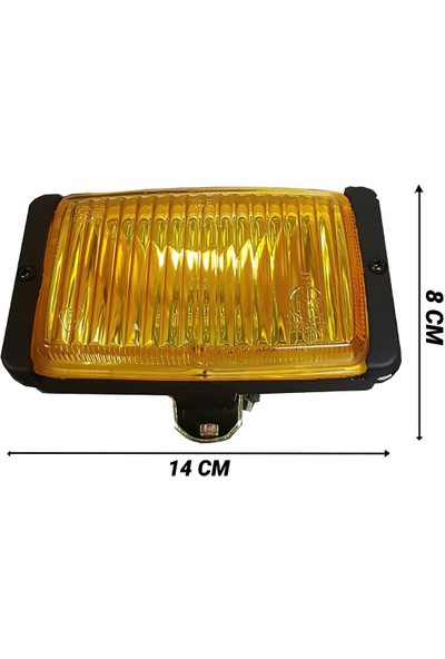 Carub Sis Lambası Sarı 12 V Dikdörtgen Kapaklı 14 x 8 cm 2'li Carub Sis Lambası Sarı 12 V Dikdörtgen Kapaklı 14 x 8 cm 2'li