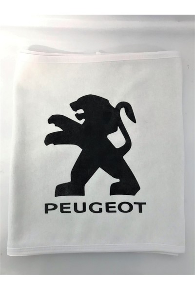 EKT Oto Göğüs Torpido Havlusu Peugeot (Kırmızı-Beyaz)