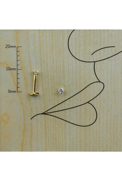Takıconcept Tek Taş Çelik Conch Tragus Piercing 8mm Takıconcept Tek Taş Çelik Conch Tragus Piercing 8mm