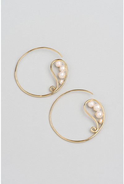 So CHIC Tasarım 18 Ayar Sarı Altın Kaplama Gümüş Pearlshine Inci Küpe So CHIC Tasarım 18 Ayar Sarı Altın Kaplama Gümüş Pearlshine Inci Küpe