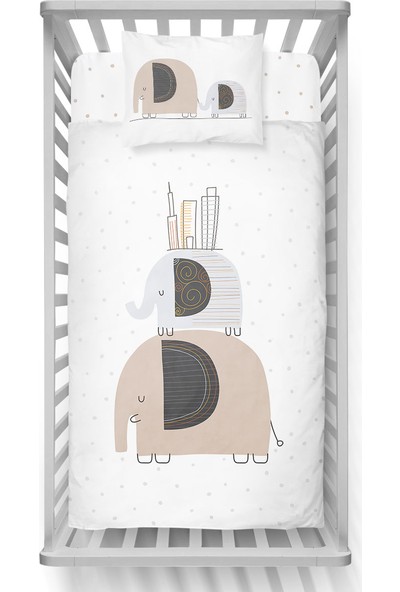 Tuğba Kuğu Pamuk Saten Bebek Nevresim Takımı - Pure Baby Tuğba Kuğu Pamuk Saten Bebek Nevresim Takımı - Pure Baby