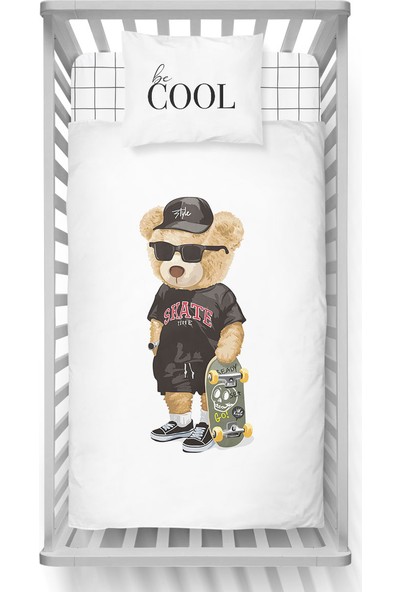 Tuğba Kuğu Pamuk Saten Bebek Nevresim Takımı - Pure Baby Tuğba Kuğu Pamuk Saten Bebek Nevresim Takımı - Pure Baby