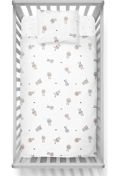 Tuğba Kuğu Pamuk Saten Bebek Nevresim Takımı - Pure Baby Tuğba Kuğu Pamuk Saten Bebek Nevresim Takımı - Pure Baby