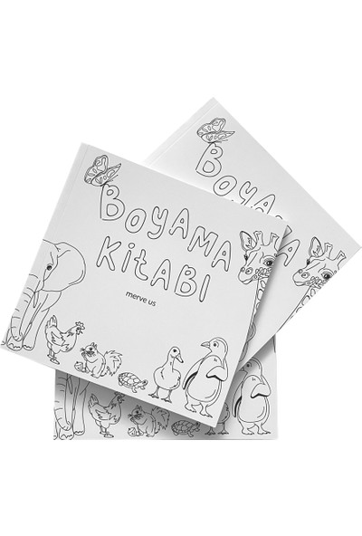 64 Çeşit Hayvanlı Boyama Kitabı - Ingilizce/türkçe - Merve Us