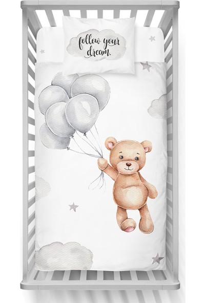 Tuğba Kuğu Pamuk Saten Bebek Nevresim Takımı - Pure Baby Tuğba Kuğu Pamuk Saten Bebek Nevresim Takımı - Pure Baby