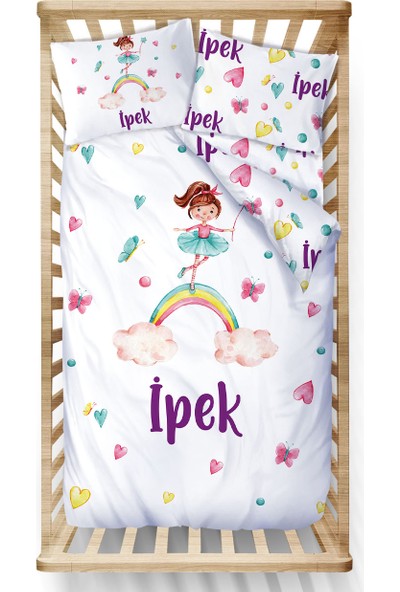 Tuğba Kuğu İsme Özel Pamuk Saten Bebek Nevresim Takımı - For Baby Tuğba Kuğu İsme Özel Pamuk Saten Bebek Nevresim Takımı - For Baby