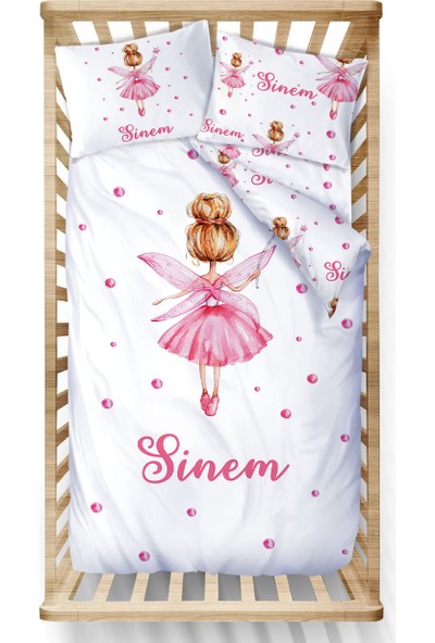 Tuğba Kuğu İsme Özel Pamuk Saten Bebek Nevresim Takımı - For Baby Tuğba Kuğu İsme Özel Pamuk Saten Bebek Nevresim Takımı - For Baby