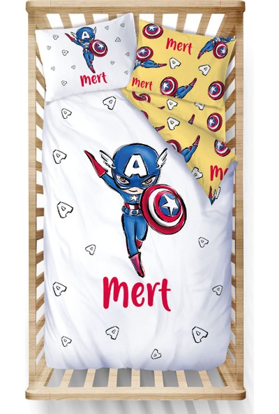 Tuğba Kuğu İsme Özel Pamuk Saten Bebek Nevresim Takımı - For Baby