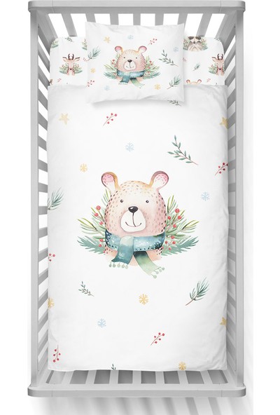 Tuğba Kuğu Pamuk Saten Bebek Nevresim Takımı - Cozy Winter Tuğba Kuğu Pamuk Saten Bebek Nevresim Takımı - Cozy Winter