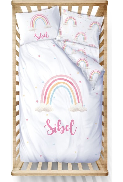 Tuğba Kuğu İsme Özel Pamuk Saten Bebek Nevresim Takımı - For Baby