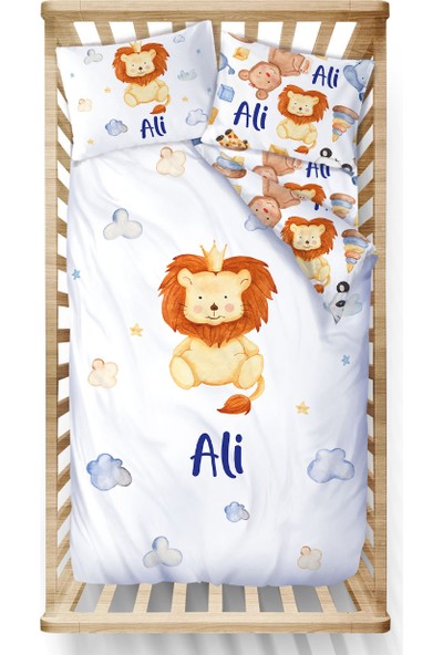 Tuğba Kuğu İsme Özel Pamuk Saten Bebek Nevresim Takımı - For Baby