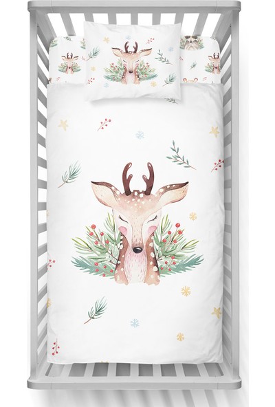 Tuğba Kuğu Pamuk Saten Bebek Nevresim Takımı - Cozy Winter Tuğba Kuğu Pamuk Saten Bebek Nevresim Takımı - Cozy Winter