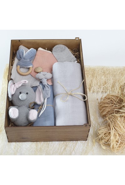 Bon Chic Baby Ahşap Kutulu Bebek Hediye Seti