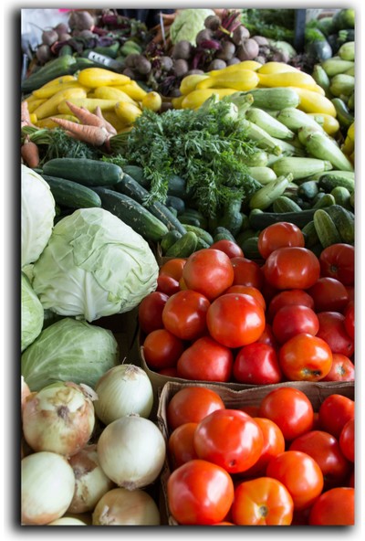 Arazomi Meyve Sergisi Dekoratif Cam Tablo 30 x 45 cm