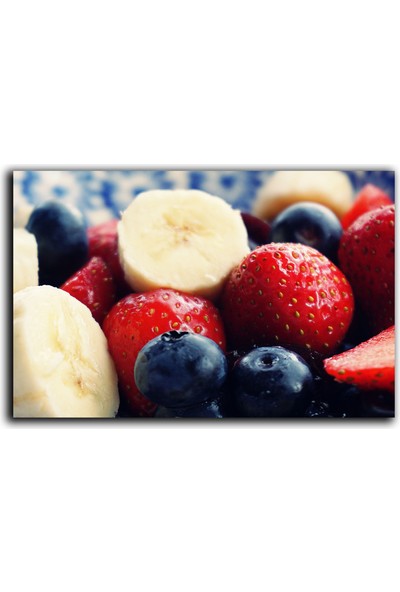 Arazomi Meyve Karışımı Dekoratif Cam Tablo 30 x 45 cm