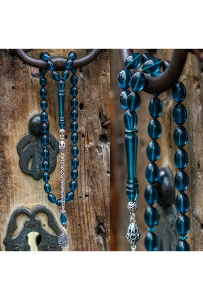 Tesbihcibaba Osmanlı Sancağı Tasarım Mavi Kehribar Tesbih Tesbihcibaba Osmanlı Sancağı Tasarım Mavi Kehribar Tesbih