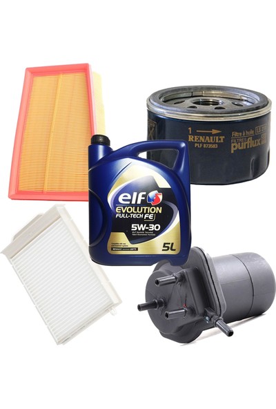 Mais Renault Megane2 1.5 Dci Filtre Bakım Seti 4+1 Parça