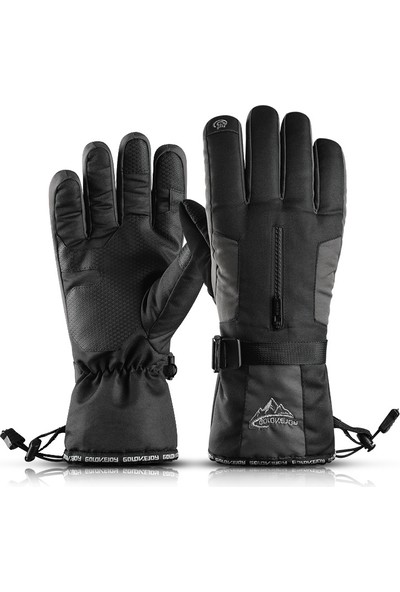 Yorke Siyah Rüzgar ve Su Geçirmez Kayak Eldivenleri (Yurt Dışından) (Yurt Dışından)