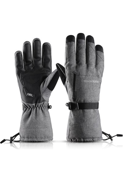 Yorke Gri Rüzgar ve Su Geçirmez Kayak Eldivenleri (Yurt Dışından) (Yurt Dışından)