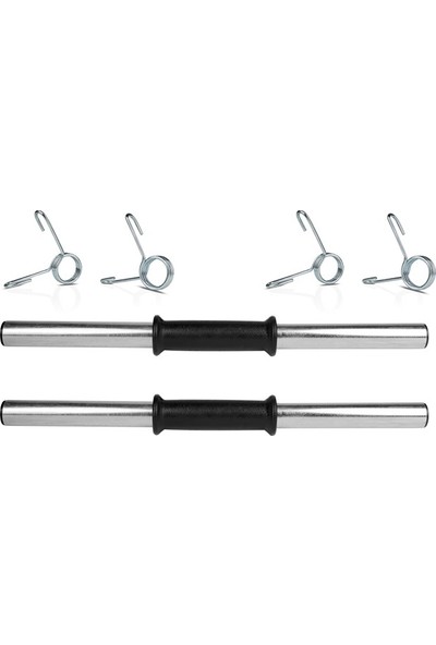 Ecg Spor 2 Adet 40 cm Krom Dambıl Barı+ 4 Adet Çelik Sıkıştırma Yayı