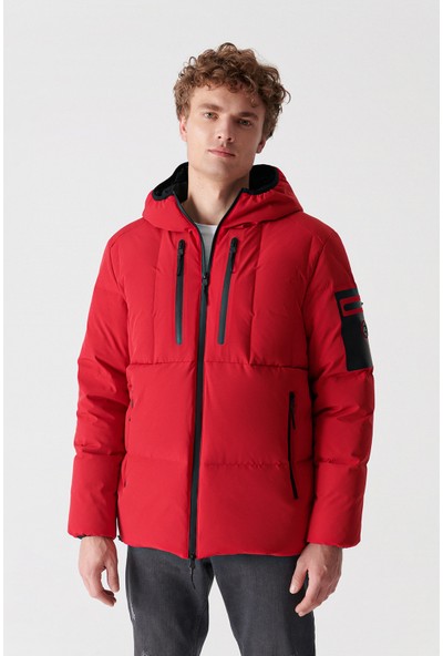 Avva Erkek Kırmızı Kapüşonlu Yaka Kapitone Kaz Tüyü Mont A12Y6097 Avva Erkek Kırmızı Kapüşonlu Yaka Kapitone Kaz Tüyü Mont A12Y6097