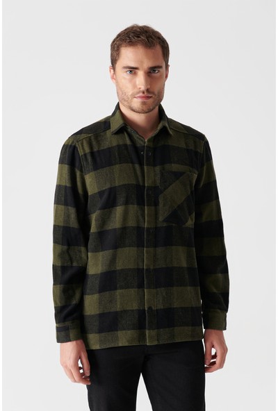 Avva Erkek Haki Klasik Yaka Yandan Cepli Oversized Fit Ceket Mont A12Y6066 Avva Erkek Haki Klasik Yaka Yandan Cepli Oversized Fit Ceket Mont A12Y6066