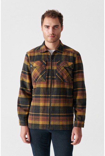 Avva Erkek Haki Klasik Yaka Fermuarlı Astarlı Ceket Mont A12Y6064 Avva Erkek Haki Klasik Yaka Fermuarlı Astarlı Ceket Mont A12Y6064