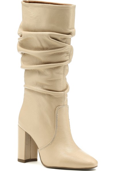 İnci Izobılnı.z 1pr Bej Kadın Topuklu Çizme