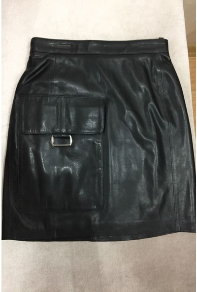 Capella Siyah Kargo Cepli Deri Etek Capella Siyah Kargo Cepli Deri Etek