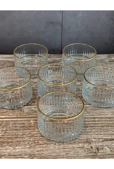 Greender Paşabahçe 6'lı Elysia Altın Yaldızlı - Elysia Gold 235 cc Küçük Kase - Küçük Çerezlik
