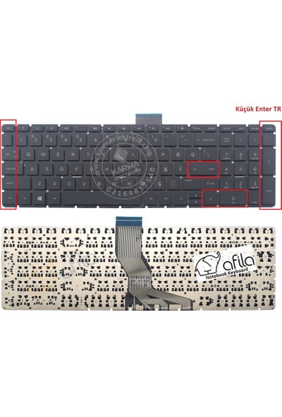 Afila Hp 15-DA0059NT, 15-DA1017NT Notebook Klavye (Siyah Tr)