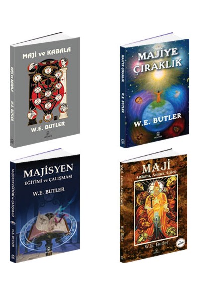 W. E. Butler - Maji Seti: 4 Kitap: Maji, Anlamı Amacıı Gücü - Majisyen Eğitimi ve Çalışması - Majiye Çıraklık - Maji ve Kabala -W. E. Butler