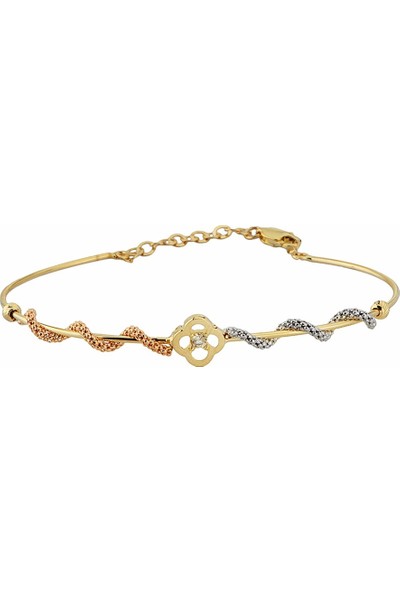 Goldium Altın Yonca Bilezik