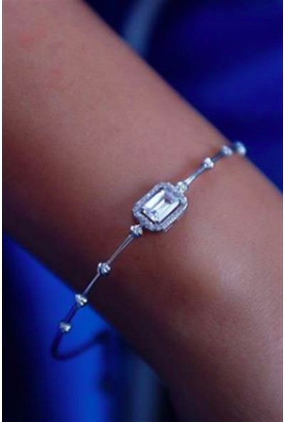 Goldium Altın Dorika Toplu Baget Taşlı Bilezik