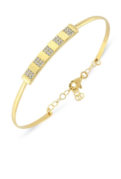 Goldium Altı Taşlı Bilezik