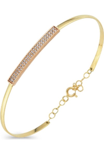 Goldium Altı Taşlı Bilezik