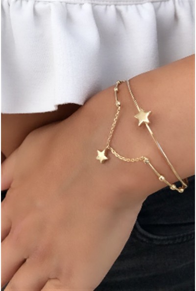 Goldium Altın Yıldız Bilezik