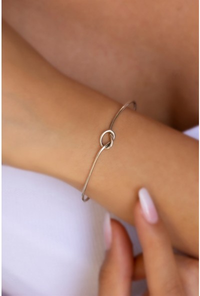 Goldium Gümüş Düğüm Bilezik