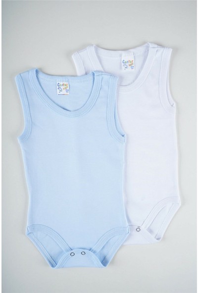 Miniko Kids Cantaz 2'li Pamuk Düz Renk Bebek Askılı Çıtçıtlı Badi Zıbın Miniko Kids Cantaz 2'li Pamuk Düz Renk Bebek Askılı Çıtçıtlı Badi Zıbın