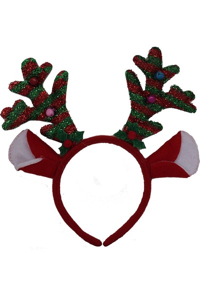 Pandoli Kulaklı Zilli Geyik Boynuzlu Peluş Yılbaşı Tacı Yeşil Renk Noel Taç Pandoli Kulaklı Zilli Geyik Boynuzlu Peluş Yılbaşı Tacı Yeşil Renk Noel Taç