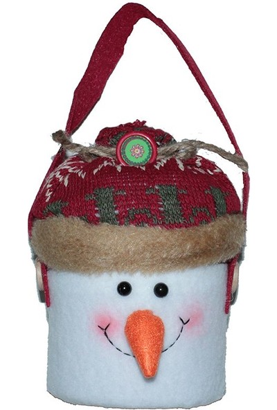 Pandoli Peluş Kardan Adam Figürlü Silindir Yılbaşı Kutusu 15 cm Pandoli Peluş Kardan Adam Figürlü Silindir Yılbaşı Kutusu 15 cm