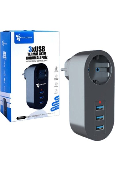 Fulltech 8681830012405222 Termal Akım Korumalı Tekli Duvar Priz Fulltech 8681830012405222 Termal Akım Korumalı Tekli Duvar Priz