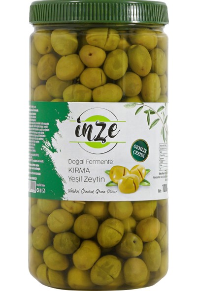 İnze Doğal Fermente Gemlik Kırma Yeşil Zeytin 1 kg İnze Doğal Fermente Gemlik Kırma Yeşil Zeytin 1 kg