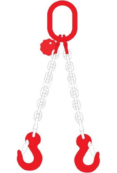 Grade 80, 2 Bacaklı Zincir Sapan, Boy:1m, 8 mm