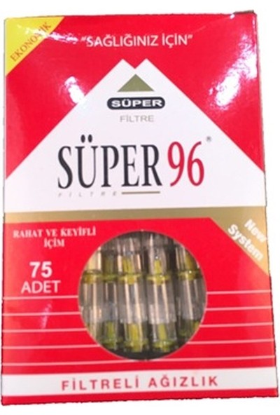 Süper 96 Filtreli Ağızlık 75 Adet Süper 96 Filtreli Ağızlık 75 Adet