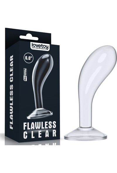 Lovetoy Flawless Şeffaf Prostat Uyarıcı Anal Tıkaç (Plug)-Belirgin Başlı