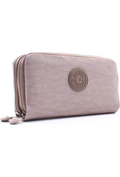 Tony York Soobepark Klinkır Kumaş Çok Cepli Büyük Boy Kadın Cüzdan Vizon Tony York Soobepark Klinkır Kumaş Çok Cepli Büyük Boy Kadın Cüzdan Vizon